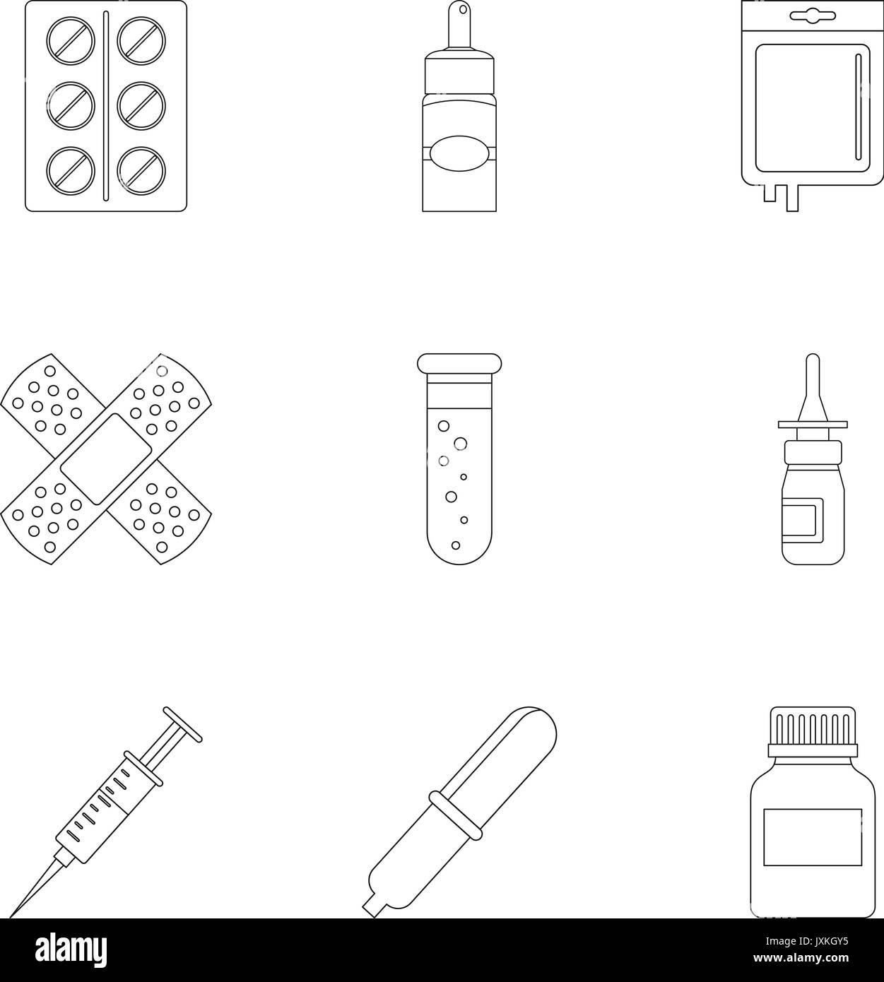 Drug forms icon set, outline style Stock Vector Image & Art - Alamy