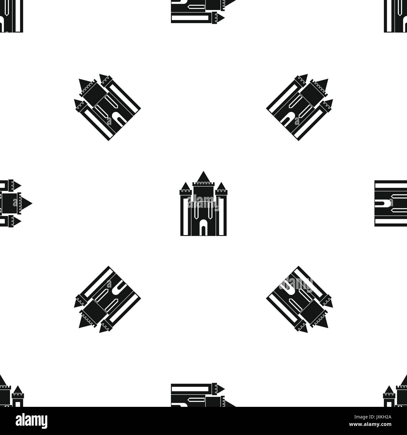 Ancient fort pattern seamless black Stock Vector Image & Art - Alamy