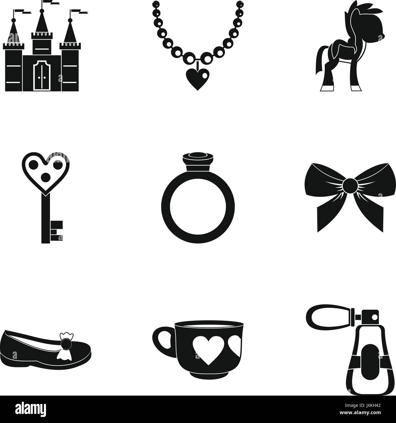 Little princess icon set, simple style Stock Vector Image & Art - Alamy