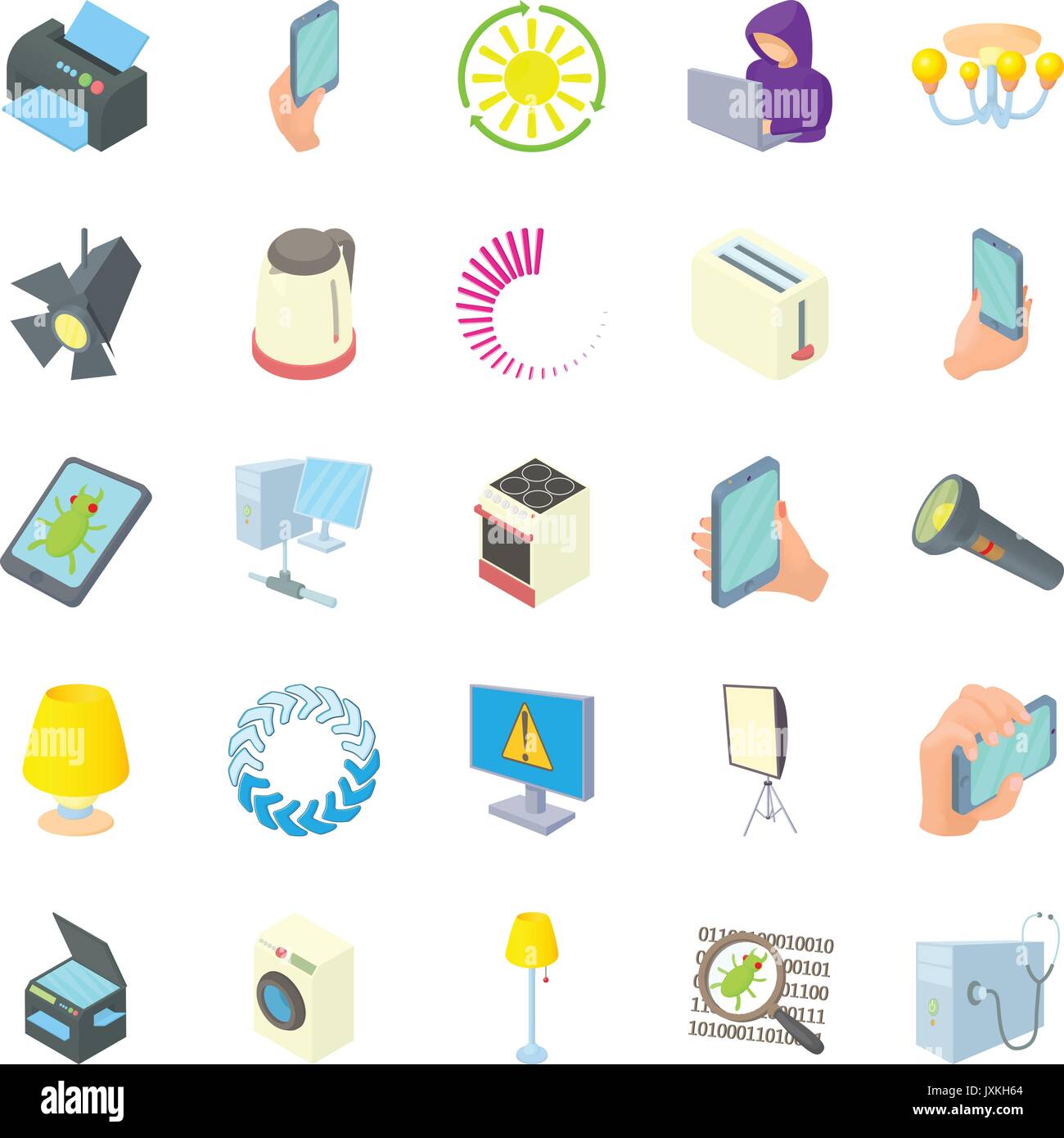 Lantern icons set, cartoon style Stock Vector Image & Art - Alamy