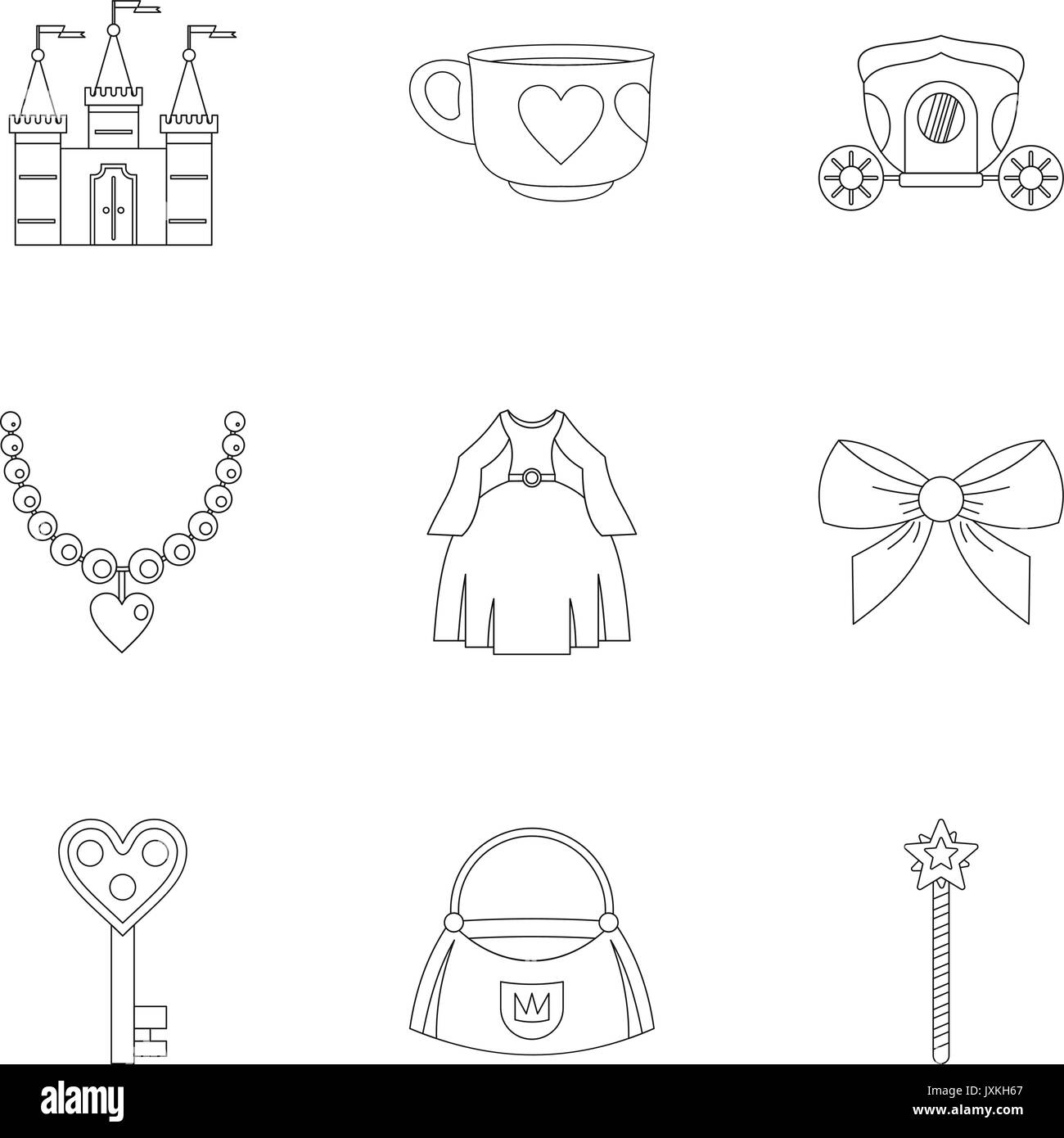 Princess theme Black and White Stock Photos & Images - Alamy