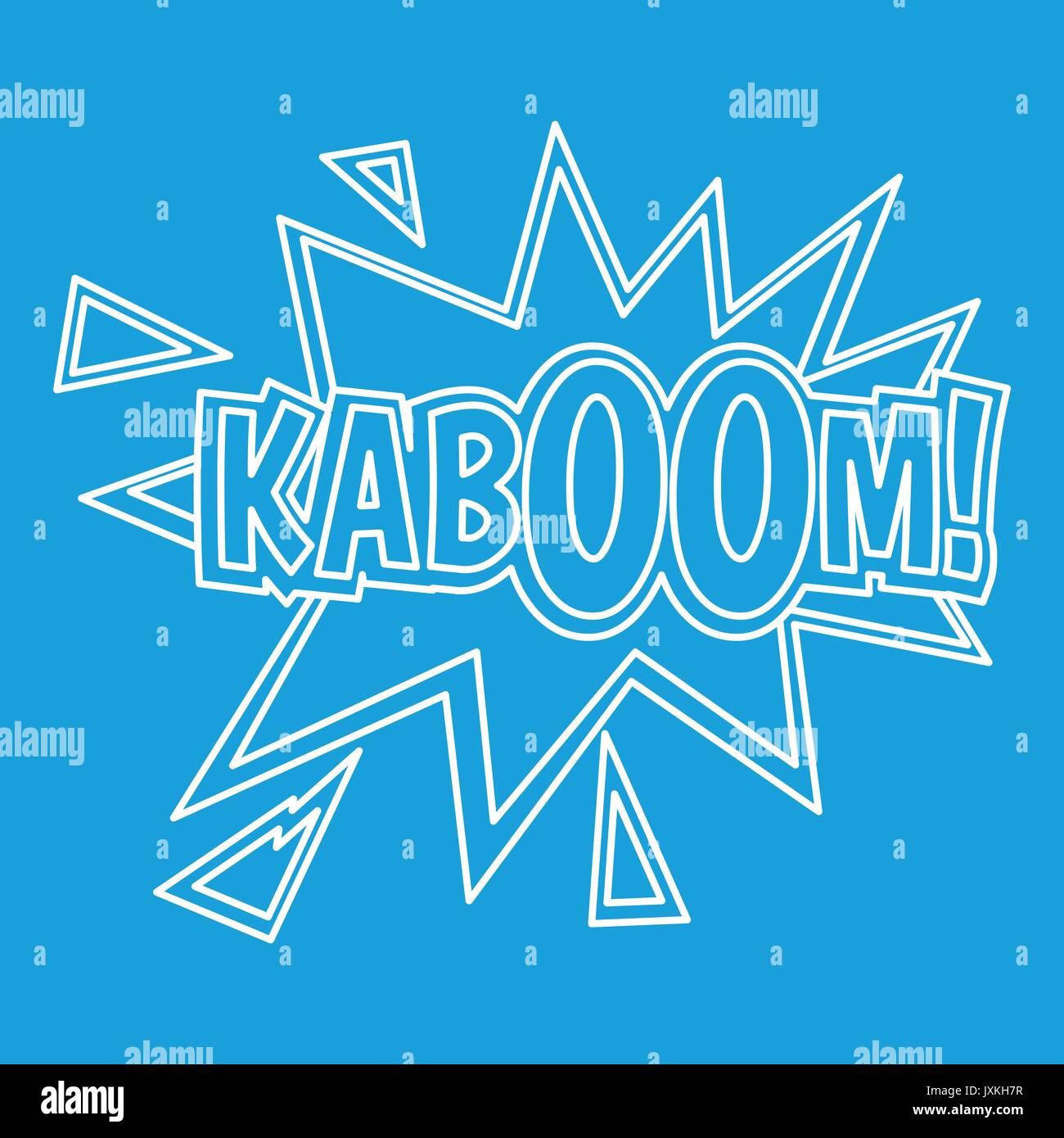 Kaboom, comic book explosion icon, outline style Stock Vector Image ...
