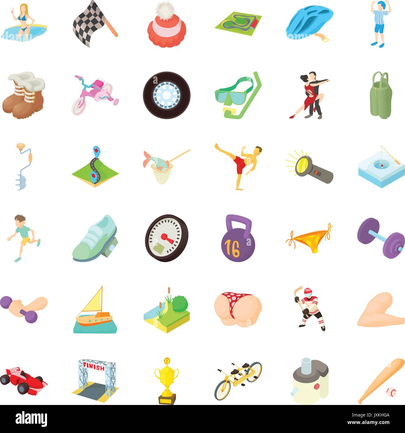 Activity life icons set, cartoon style Stock Vector Image & Art - Alamy