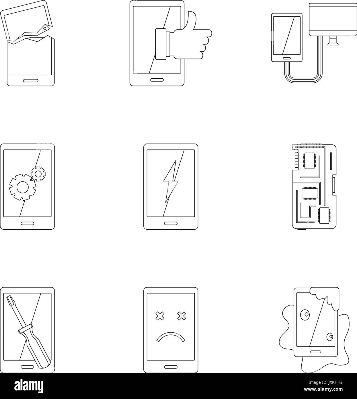 Fixing phones Stock Vector Images - Alamy