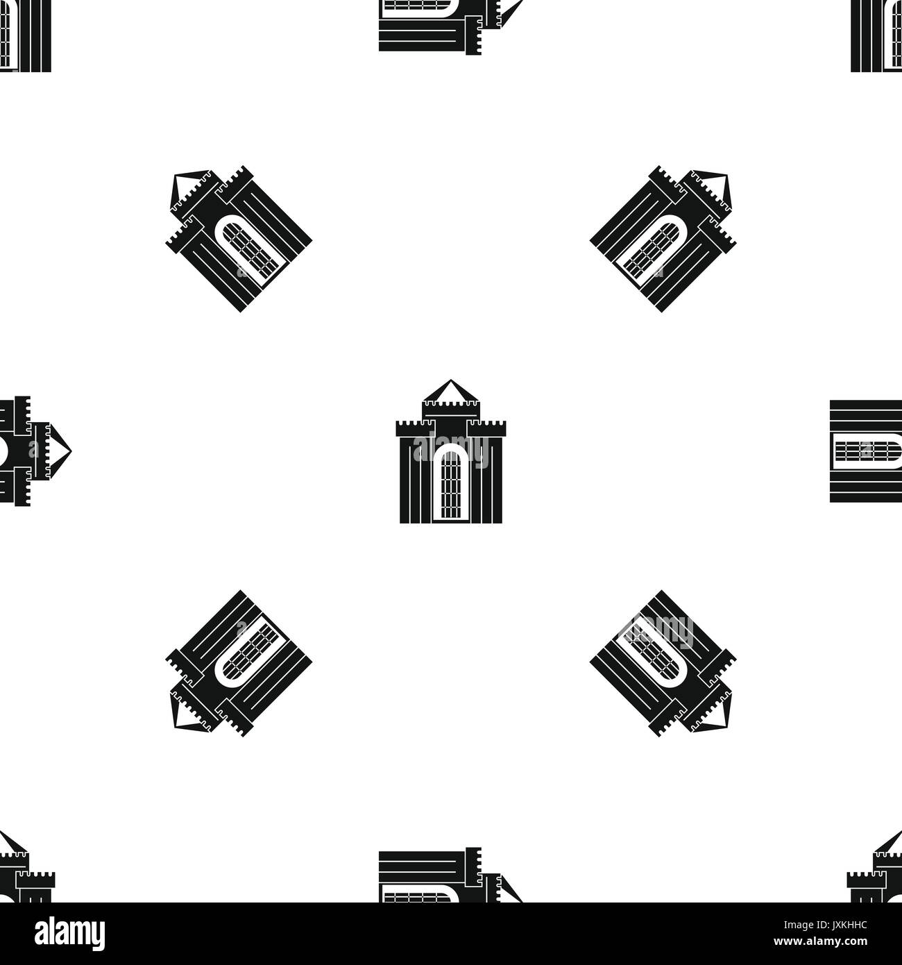 Medieval palace pattern seamless black Stock Vector Image & Art - Alamy