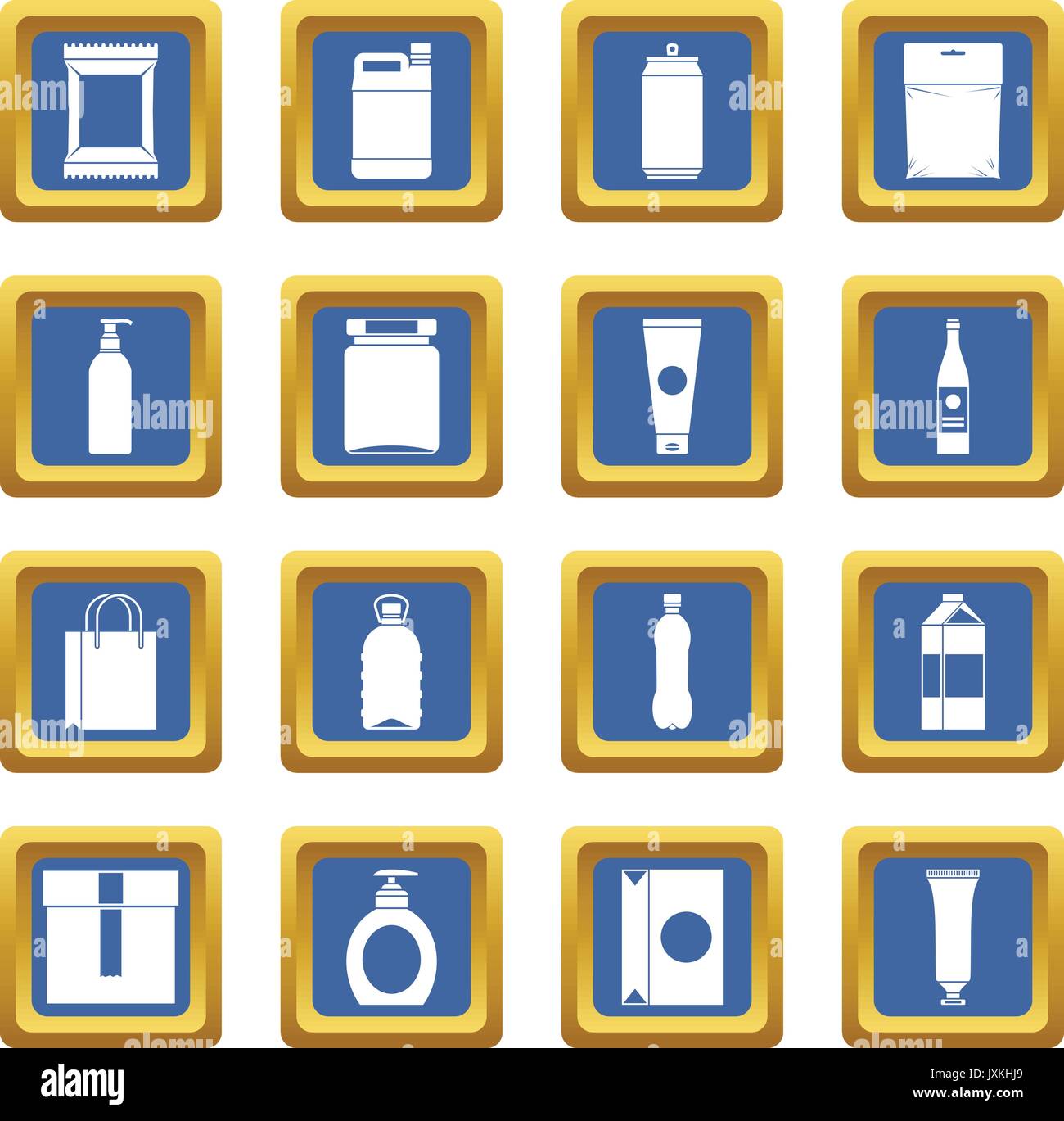 Packaging items icons set blue Stock Vector Image & Art - Alamy Packaging items icons set blue Stock Vector Image & Art - Alamy