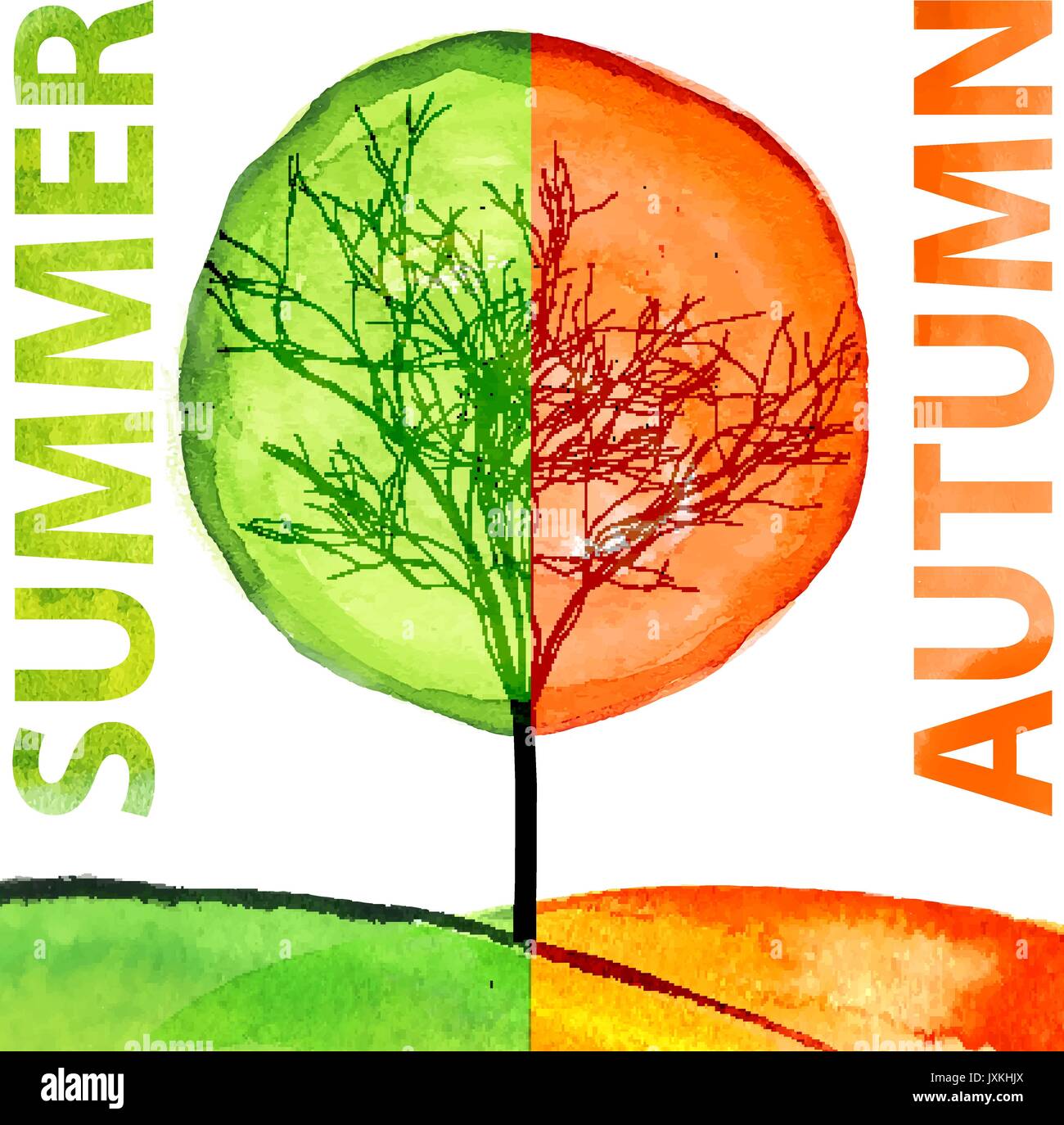 Seasons growth Stock Vector Images - Alamy