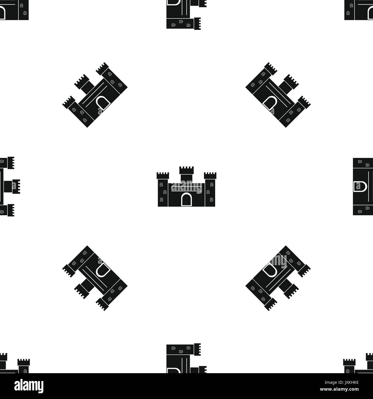 Medieval fortification pattern seamless black Stock Vector Image & Art ...