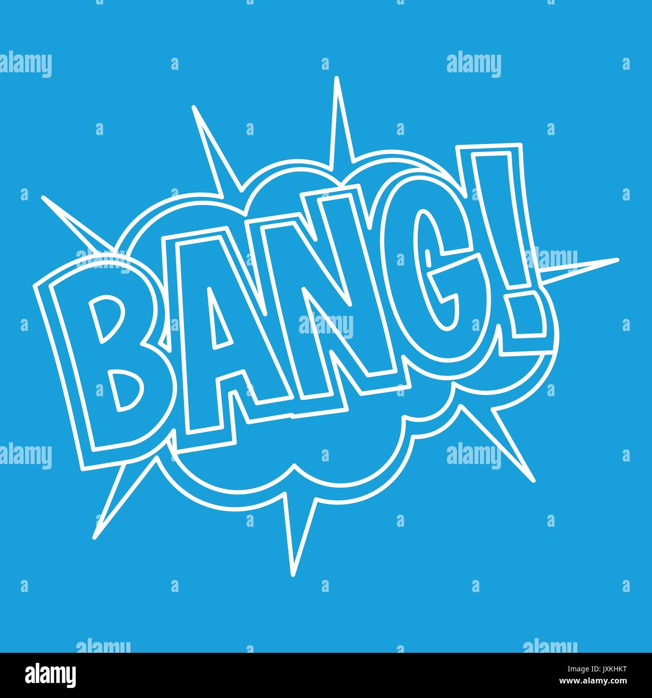 Bang, explosion icon, outline style Stock Vector Image & Art - Alamy