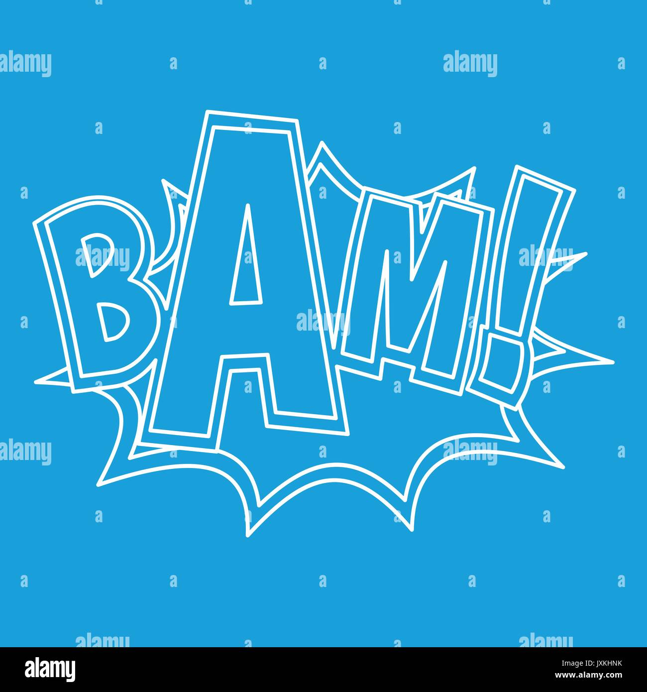 BAM, explosion effect icon, outline style Stock Vector Image & Art - Alamy