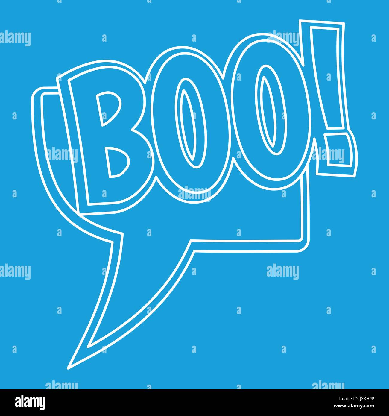 BOO, comic text sound effect icon, outline style Stock Vector Image ...
