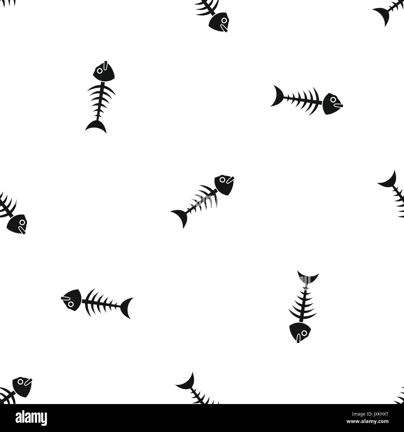 Fish bone pattern seamless black Stock Vector Image & Art - Alamy