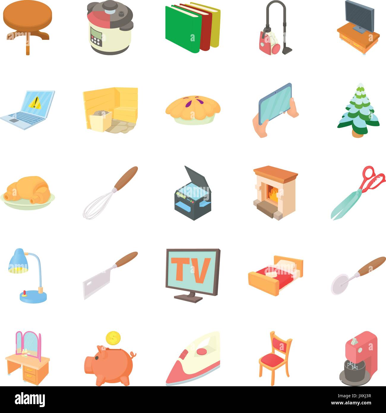 Amenity icons set, cartoon style Stock Vector Image & Art - Alamy