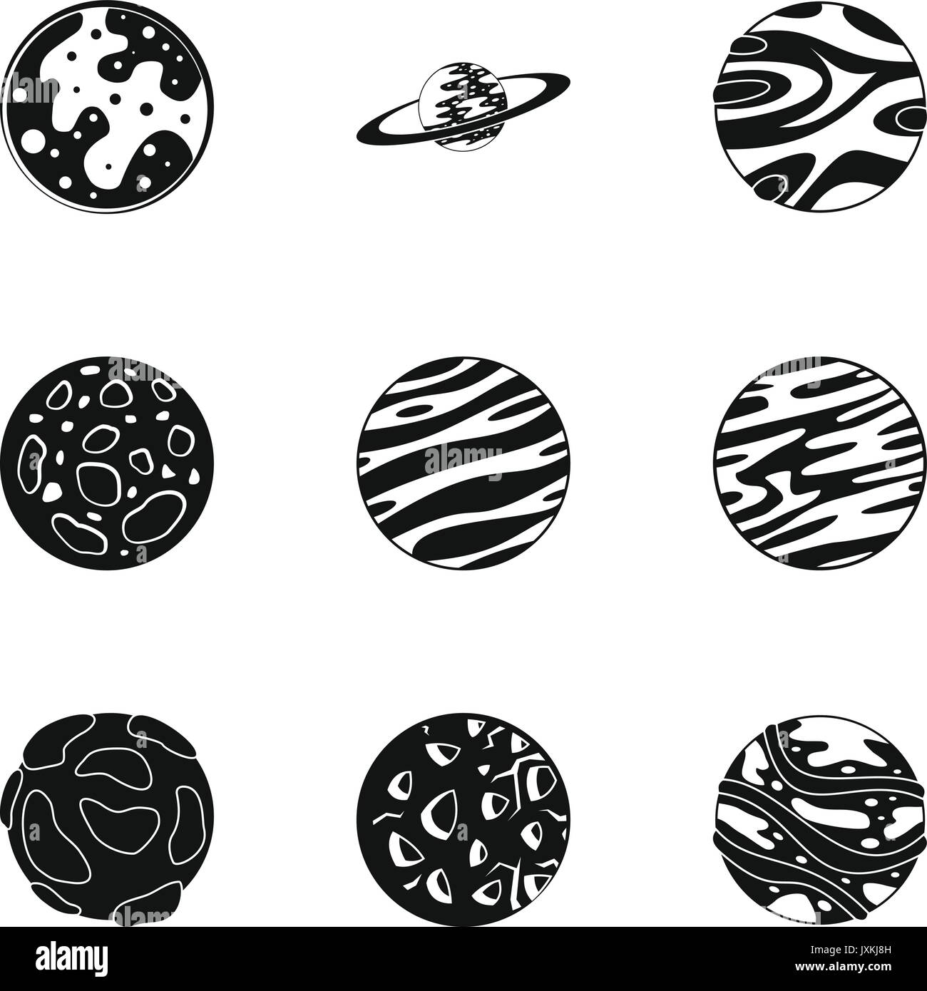 Mystery planet icons set, simple style Stock Vector Image & Art - Alamy