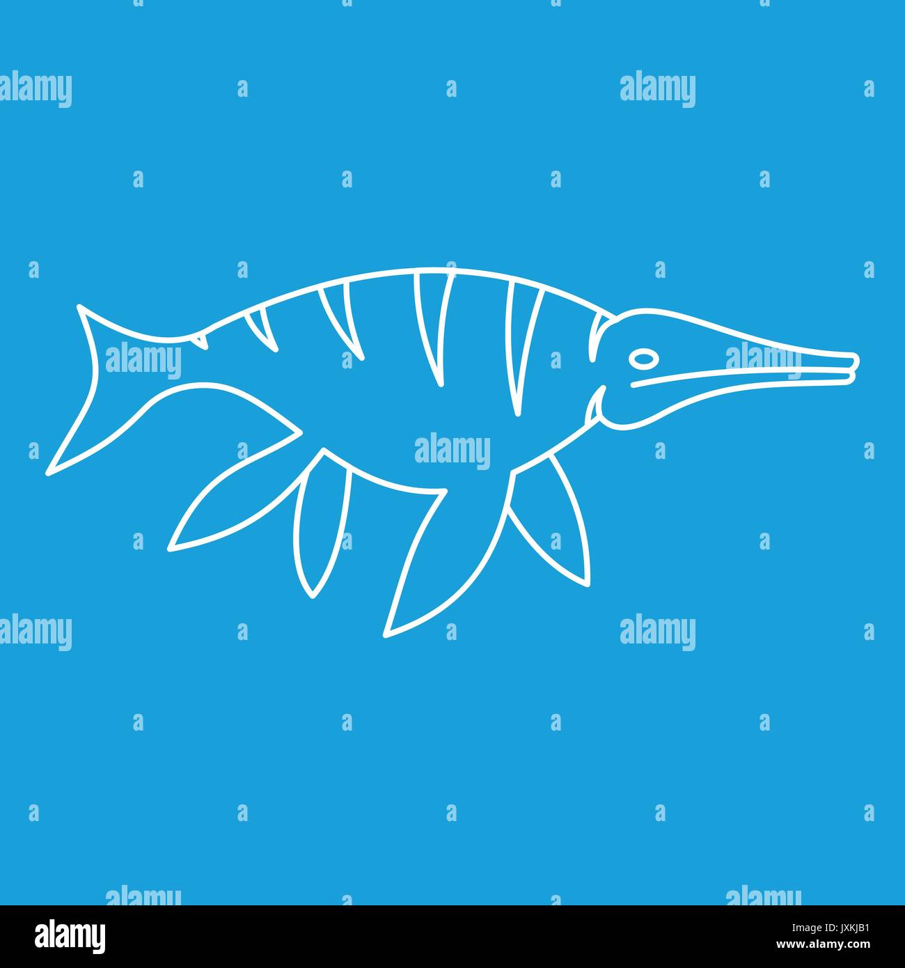 Ichthyosaur dinosaur icon, outline style Stock Vector Image & Art - Alamy