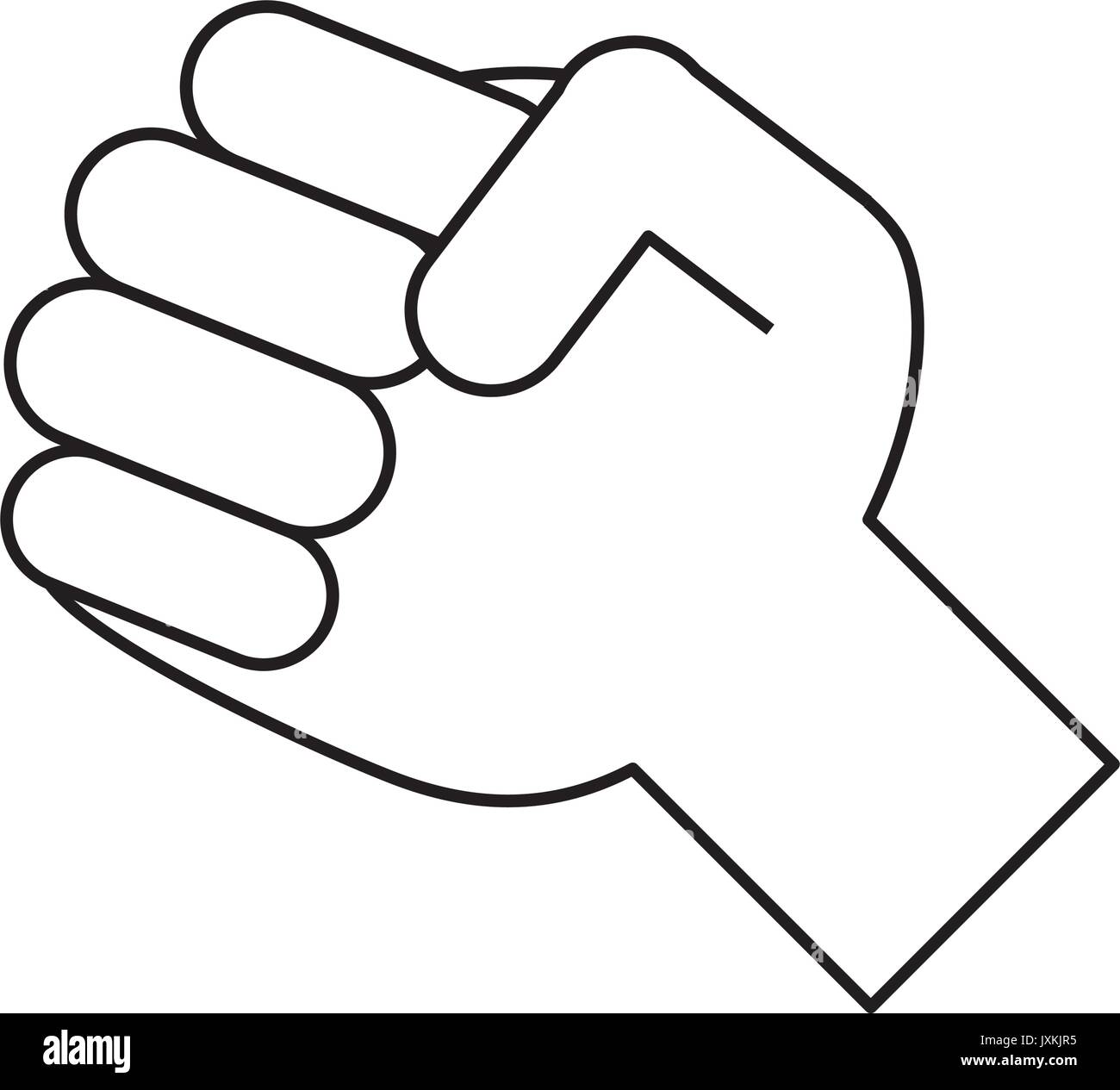 Hand clenched symbol Stock Vector Image & Art - Alamy