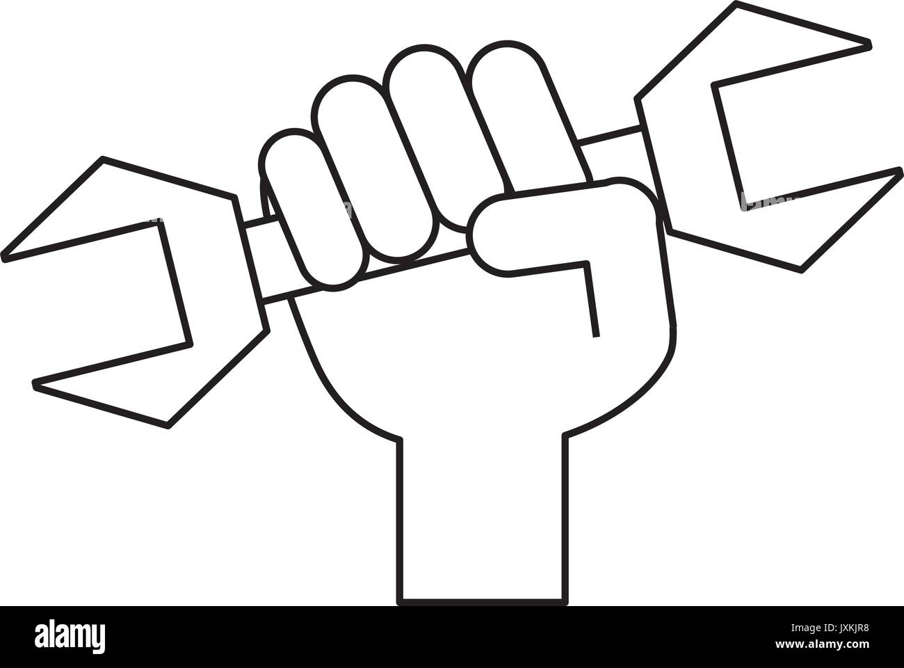 Hand with tool Stock Vector Image & Art - Alamy