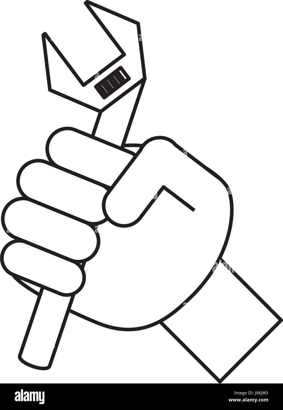 Hand with tool Stock Vector Image & Art - Alamy