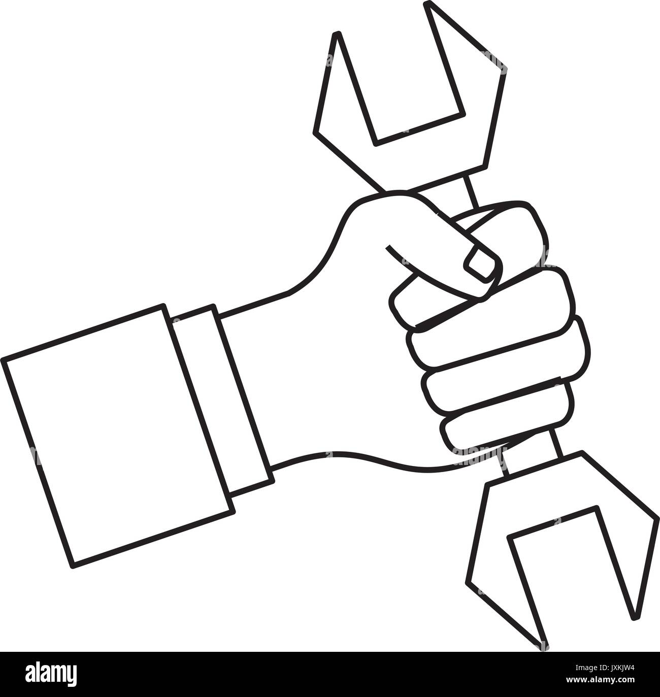 Hand with tool Stock Vector Image & Art - Alamy