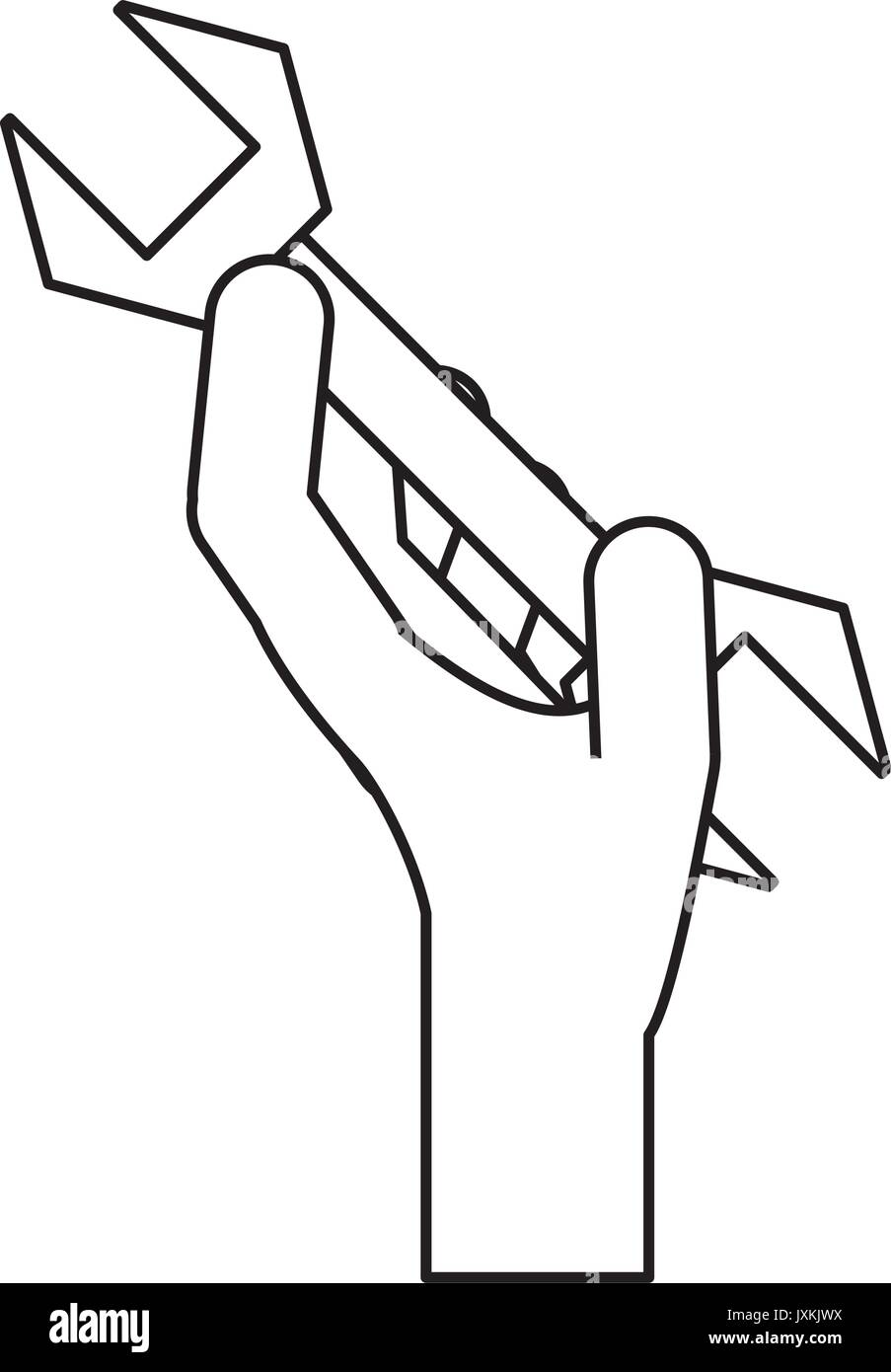 Hand with tool Stock Vector Image & Art - Alamy