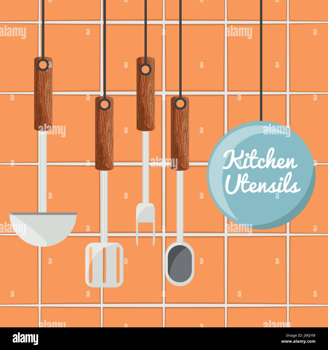 set flat kitchen utensils Stock Vector Image & Art - Alamy