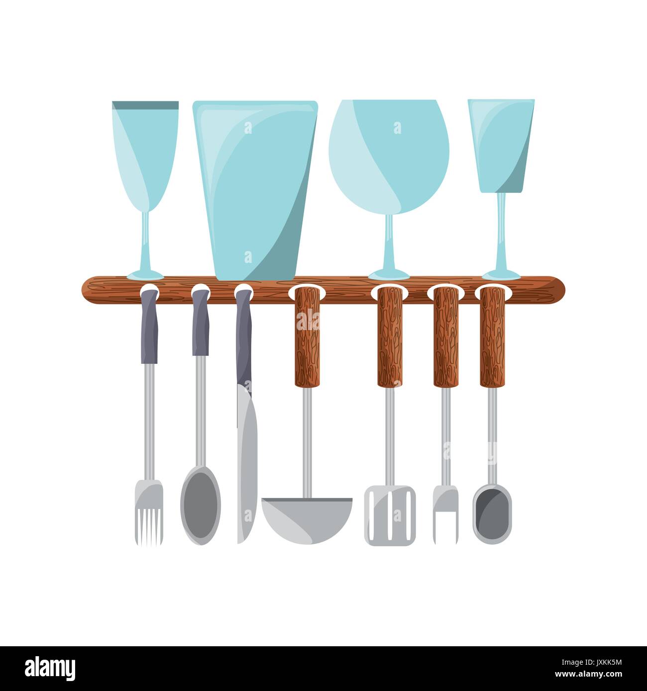 set flat kitchen utensils Stock Vector Image & Art - Alamy