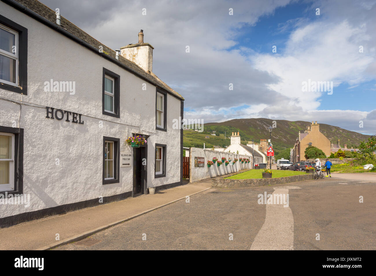 Street in the coastal town of Helmsdale, Scotland UK Stock Photo - Alamy