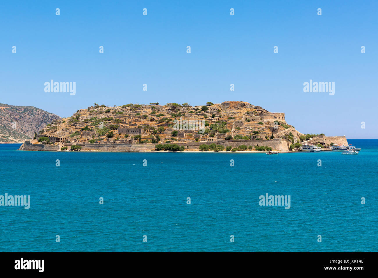 The islet of Spinalonga Crete Greece Stock Photo - Alamy
