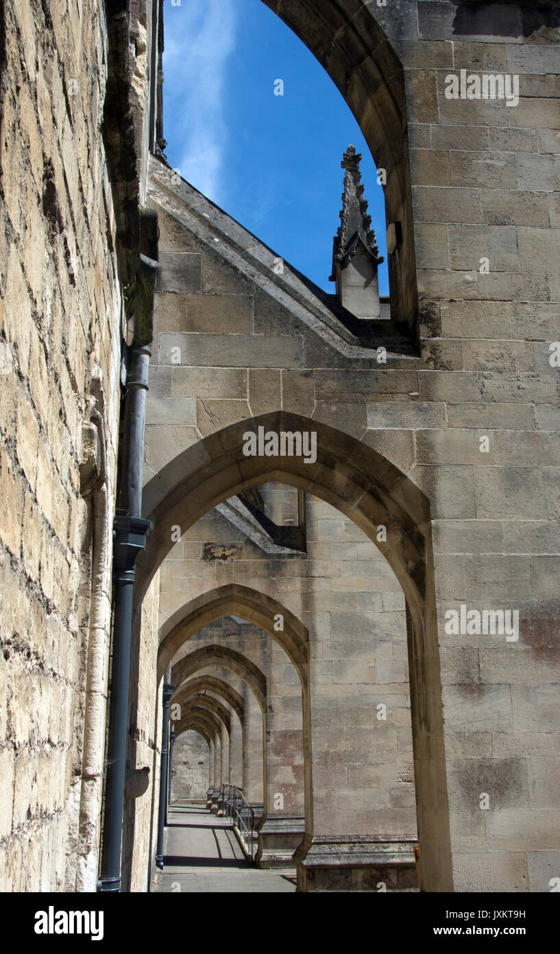 HAMPSHIRE; WINCHESTER; CATHEDRAL ARCADE AND GALLERY Stock Photo - Alamy