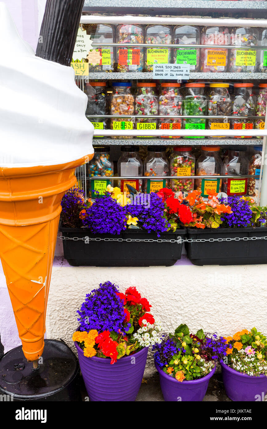 Sweet shop window. Sea front Pittenweem Fife Scotland UK Stock Photo ...