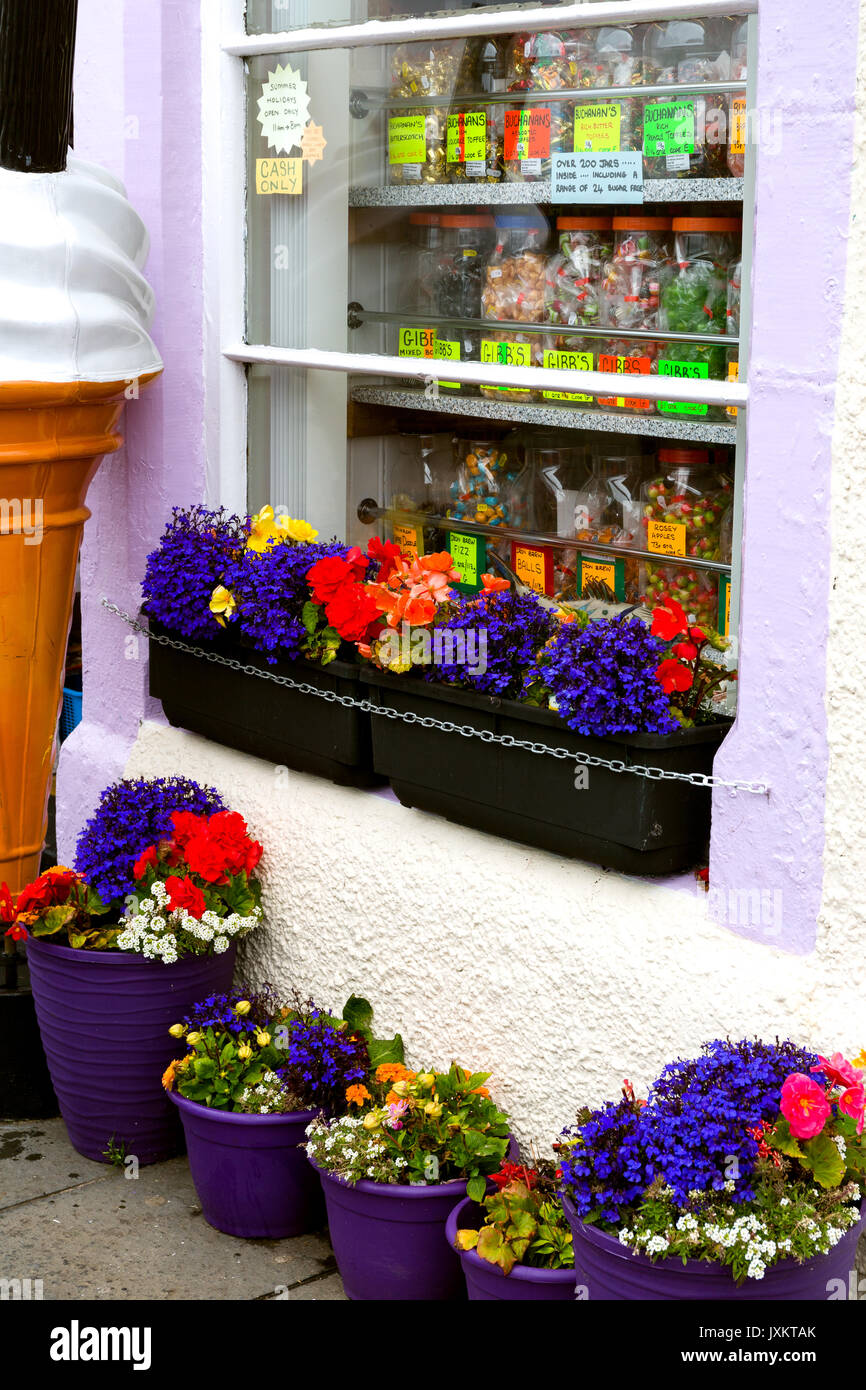 Sweet shop window. Sea front Pittenweem Fife Scotland UK Stock Photo ...