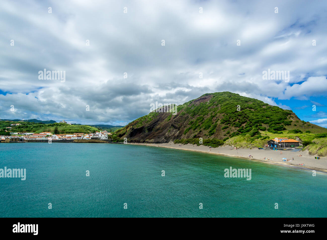 Porto Pim bay and beach, Horta, Faial island, Azores Stock Photo - Alamy