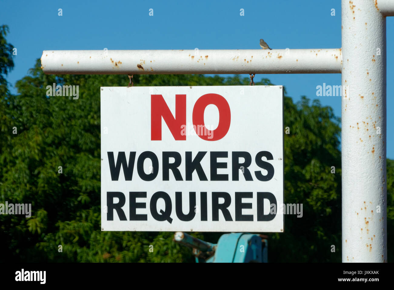 No workers required sign, Carnarvon, Gascoyne, Western Australia Stock ...