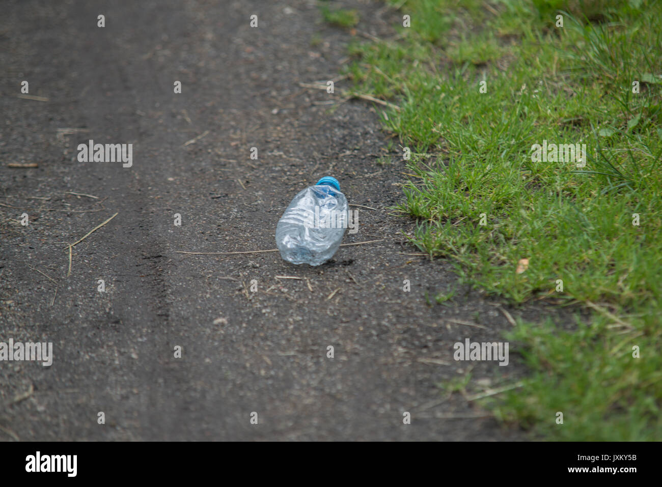 garbage on green grass in the nature environment problems Stock Photo ...