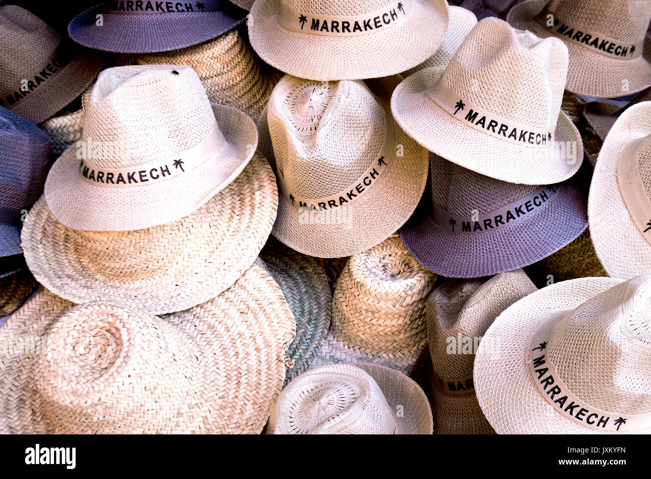 Hats morocco marrakech bazaar hi-res stock photography and images - Alamy