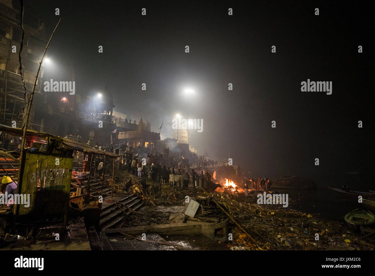 India, Varanasi, crematory Stock Photo - Alamy