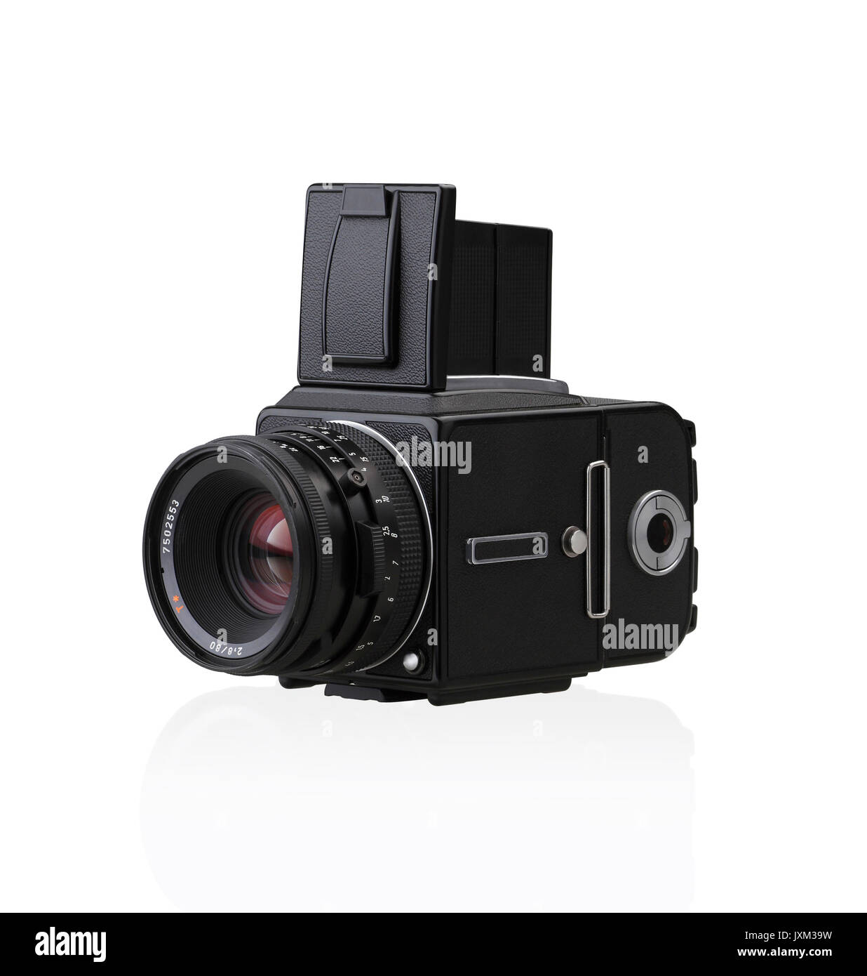 H camera vintage style isolated on white background Stock Photo - Alamy