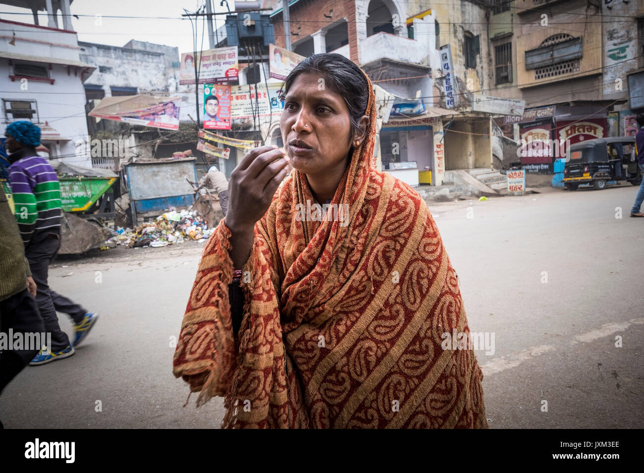 India, Varanasi, beggar Stock Photo - Alamy