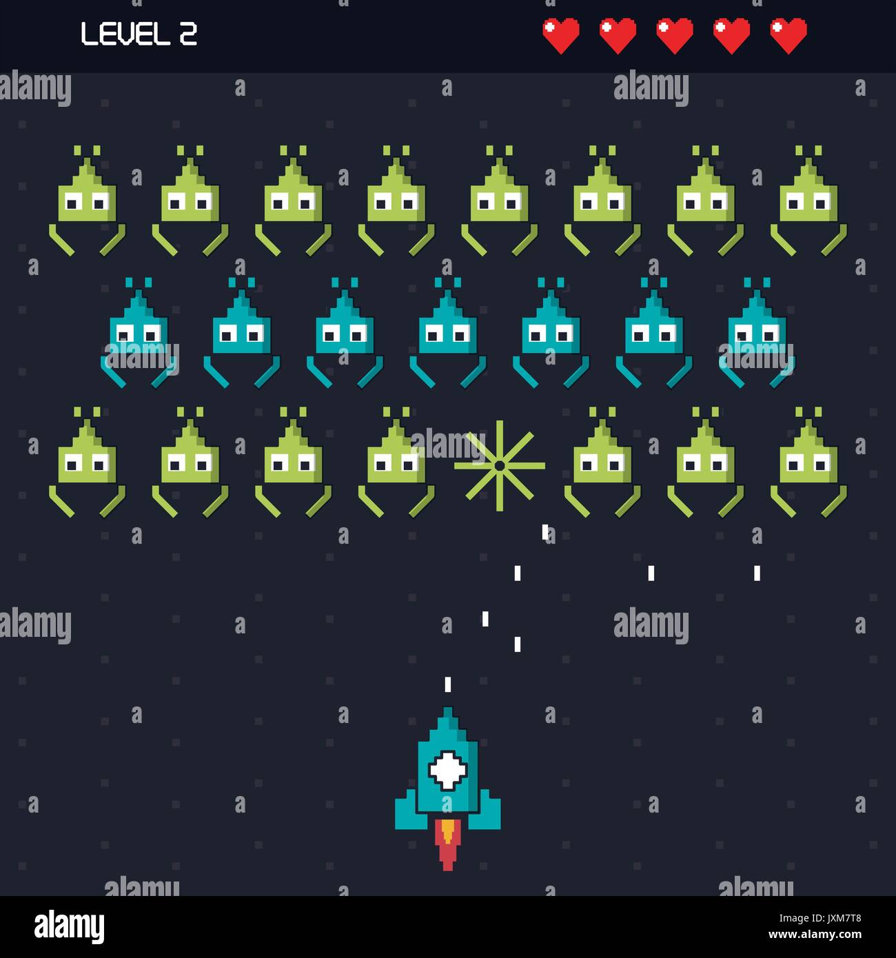 colorful background of spatial game level two Stock Vector Image & Art ...