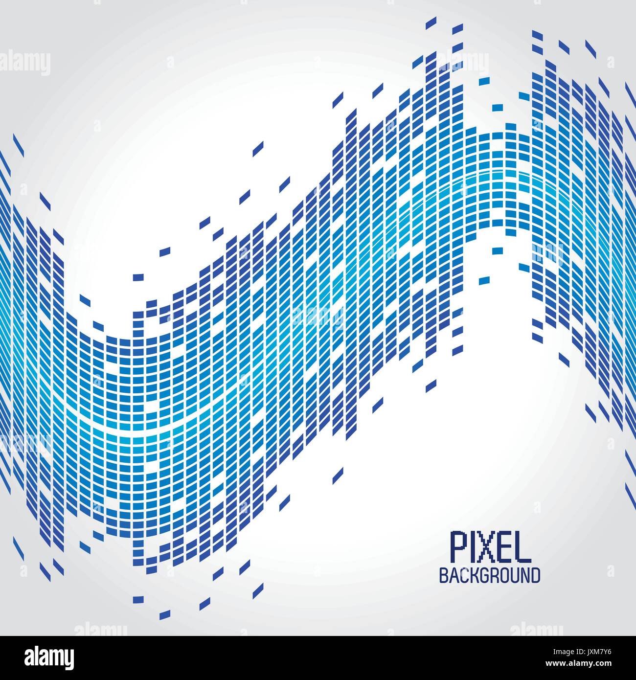 blue pixel background with design of wave Stock Vector Image & Art - Alamy