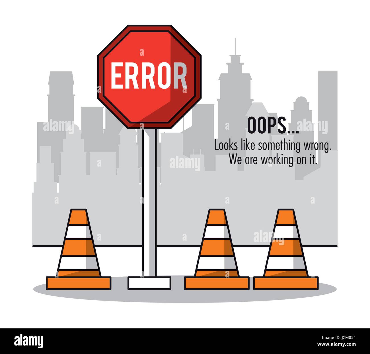 Road cones art Stock Vector Images - Alamy