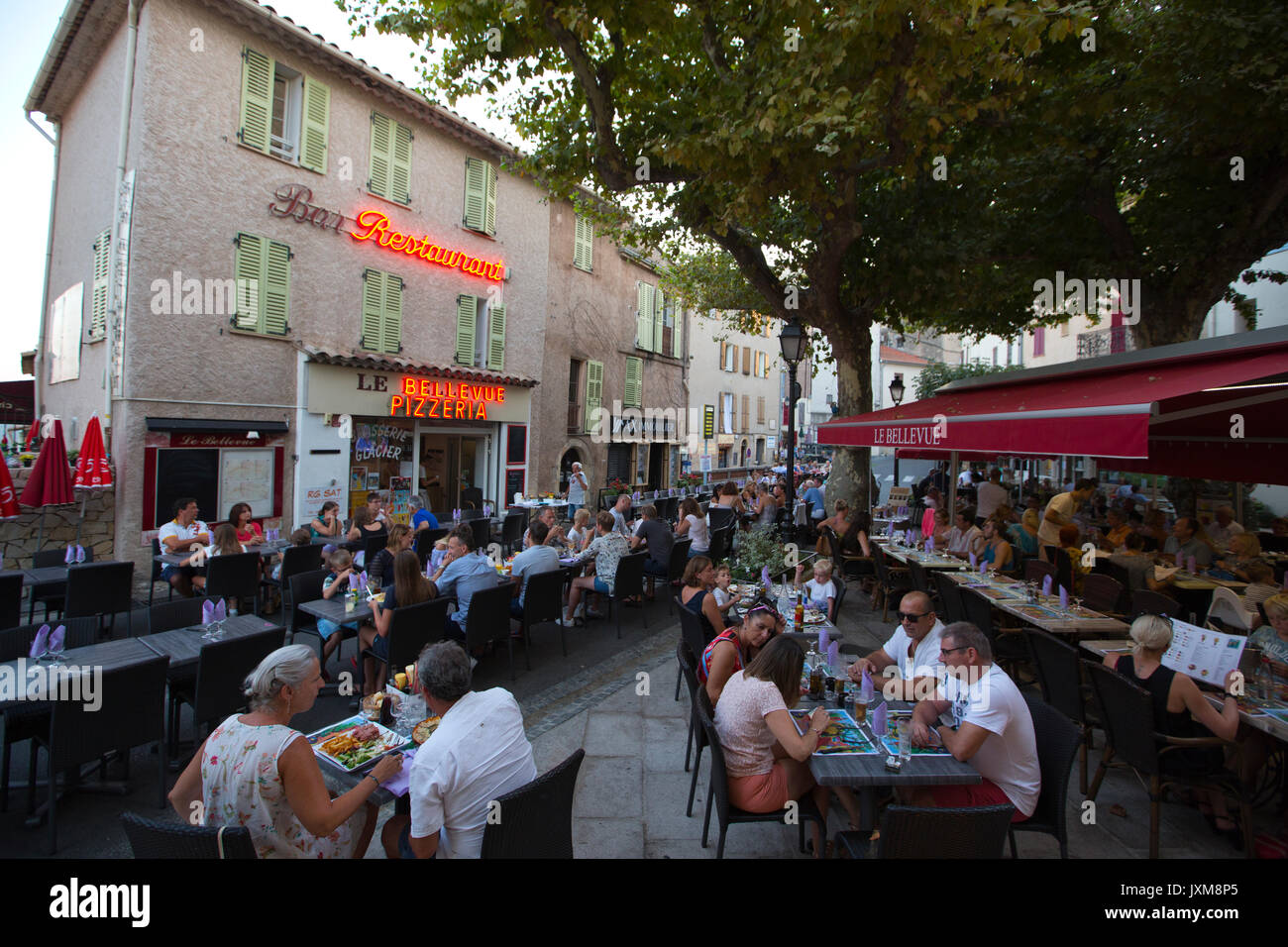 Restaurant in medieval hilltop village hi-res stock photography and ...