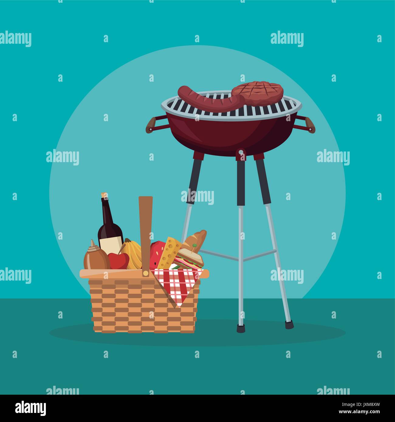 Barbecue banana Stock Vector Images - Alamy