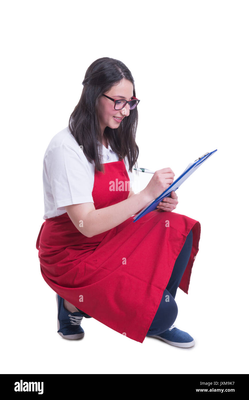 Female storekeeper supermarket employee hi-res stock photography and ...