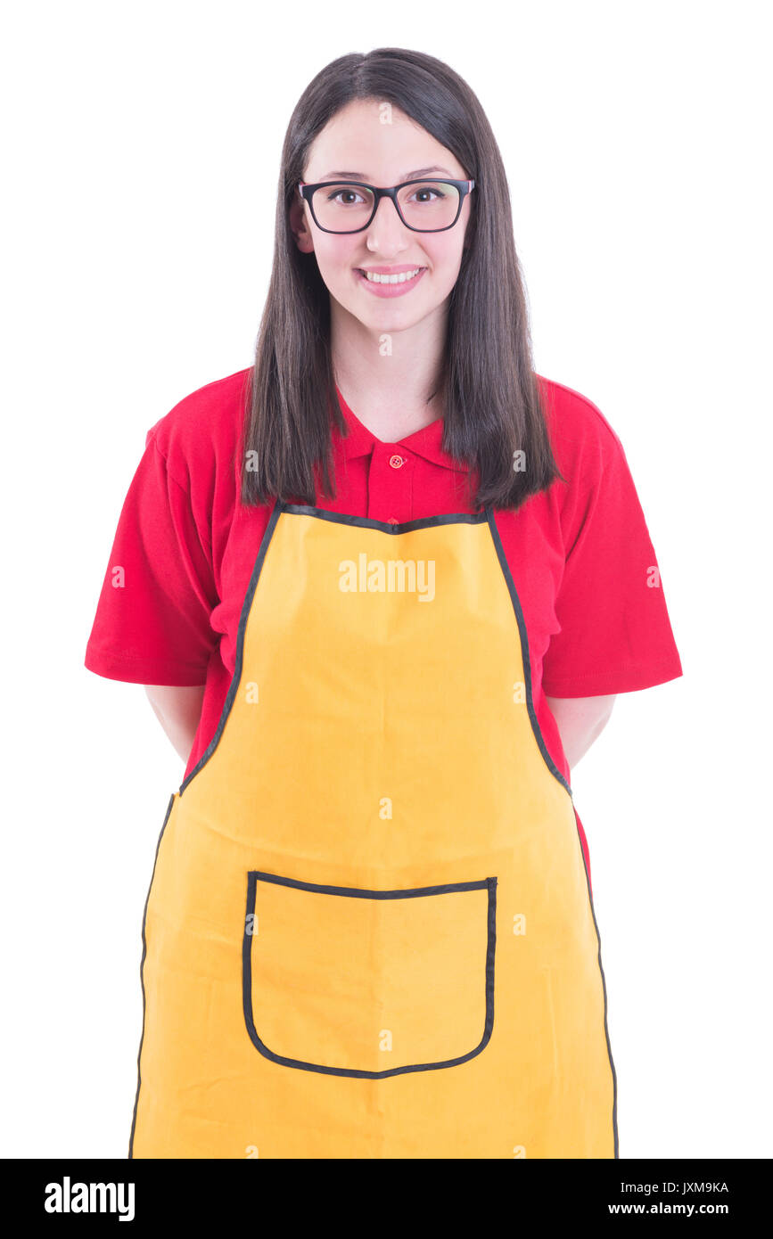 Female shop assistant uniform hi-res stock photography and images - Alamy