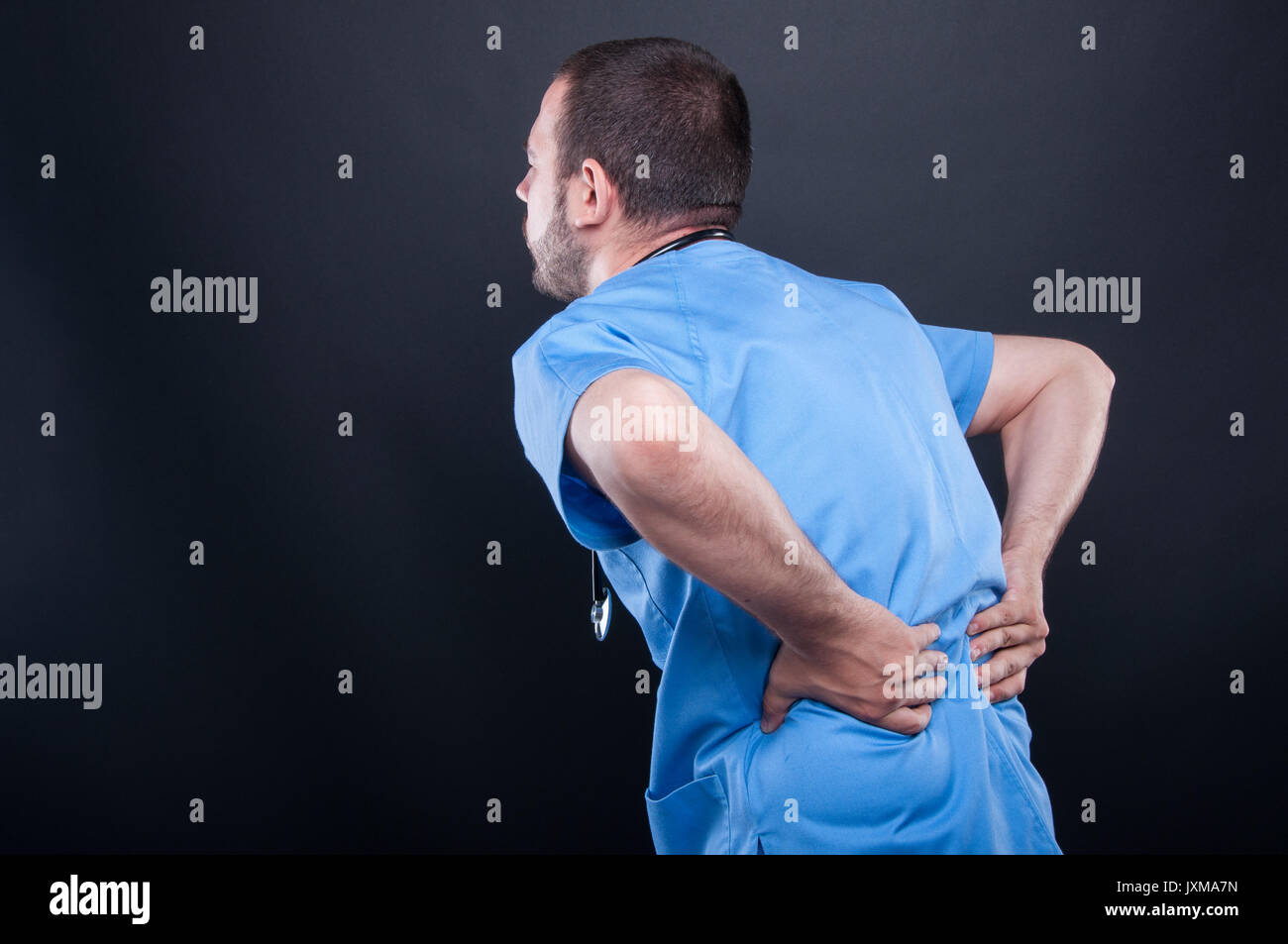 Back of black medical doctor hi-res stock photography and images - Alamy