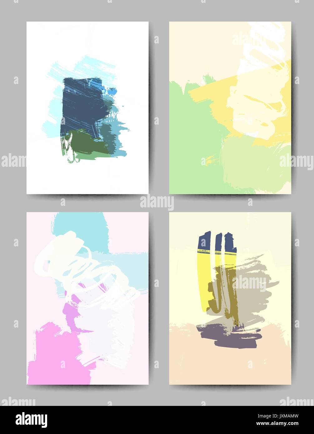 Modern brush vector postcard template Stock Vector Image & Art - Alamy