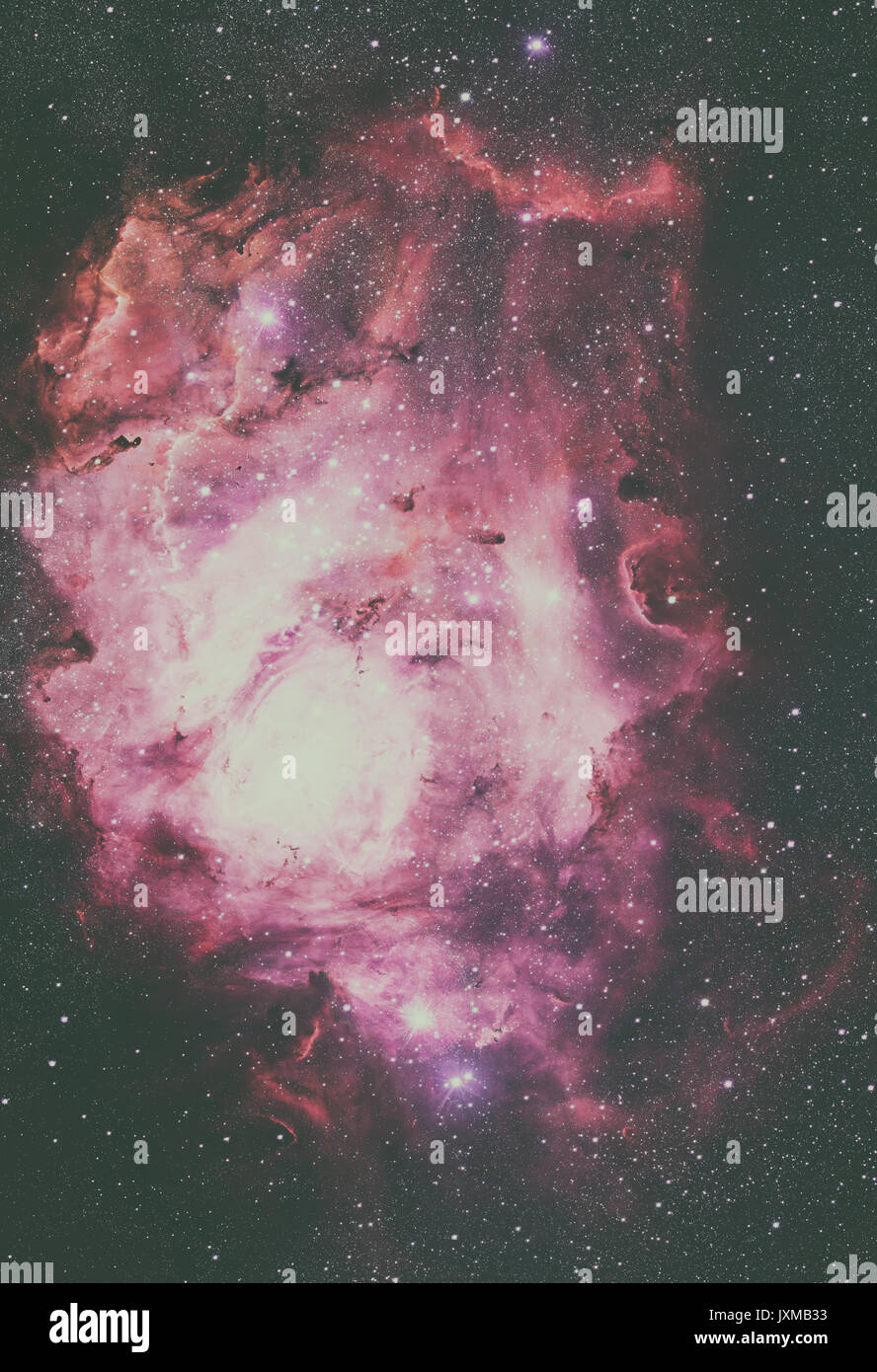 Lagoon Nebula. This giant cloud of gas and dust is creating intensely ...