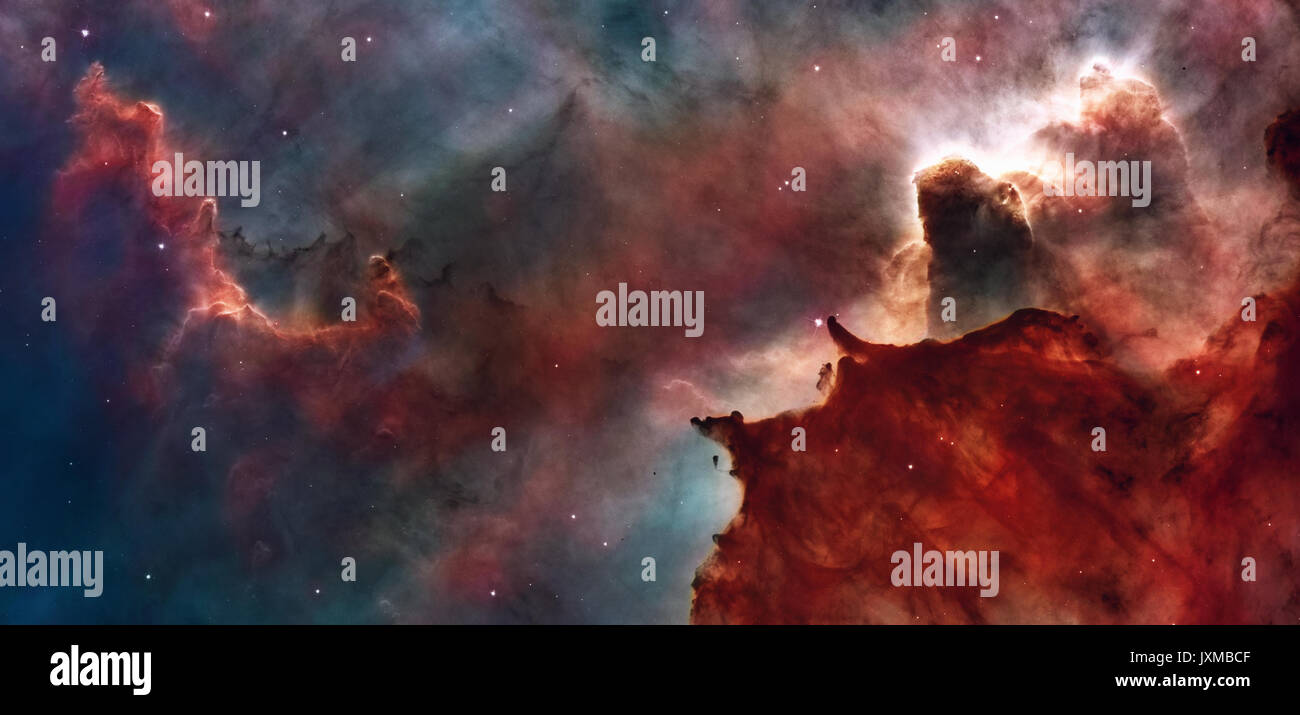 Star Birth in the Carina Nebula or Grand Nebula. Large bright nebula ...