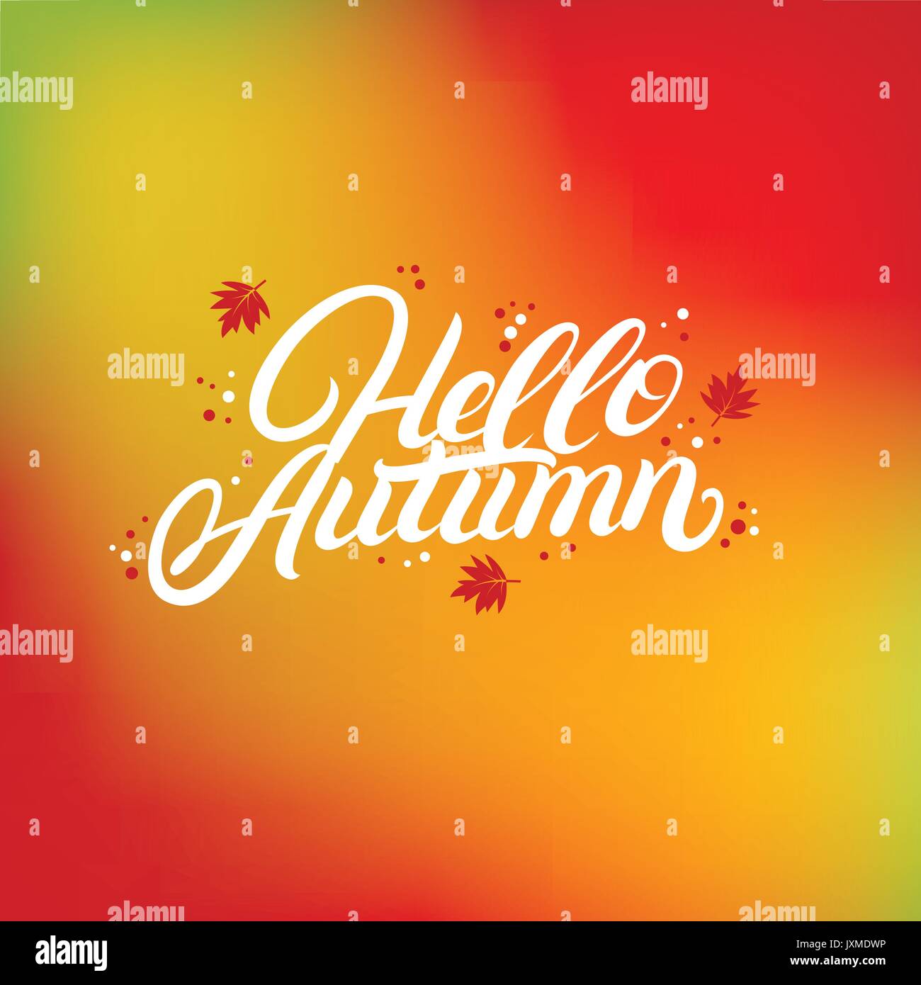 Hello autumn hand written Stock Vector Images - Alamy